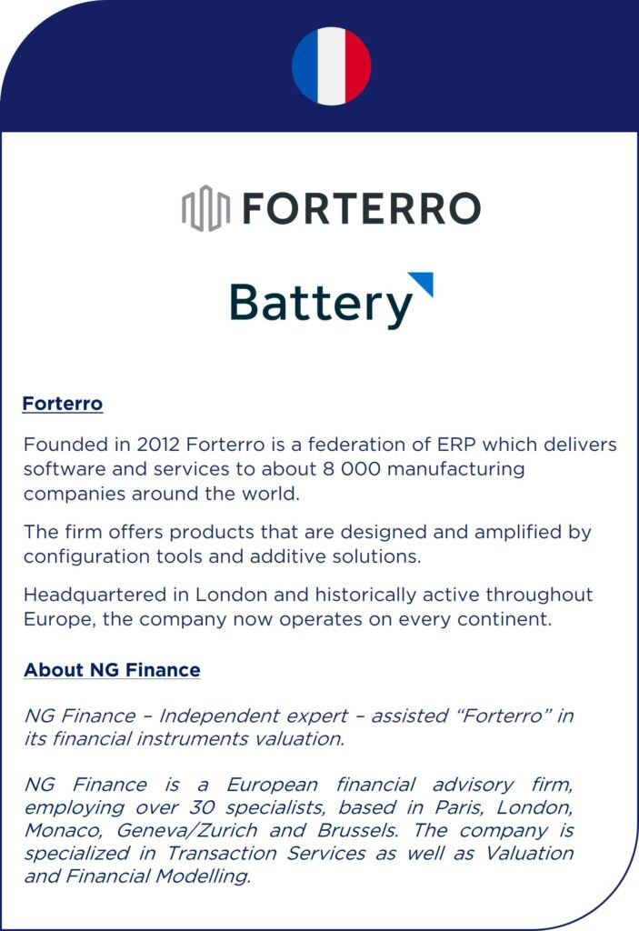 NG Finance a assisté Forterro dans sa valorisation d'instruments ...