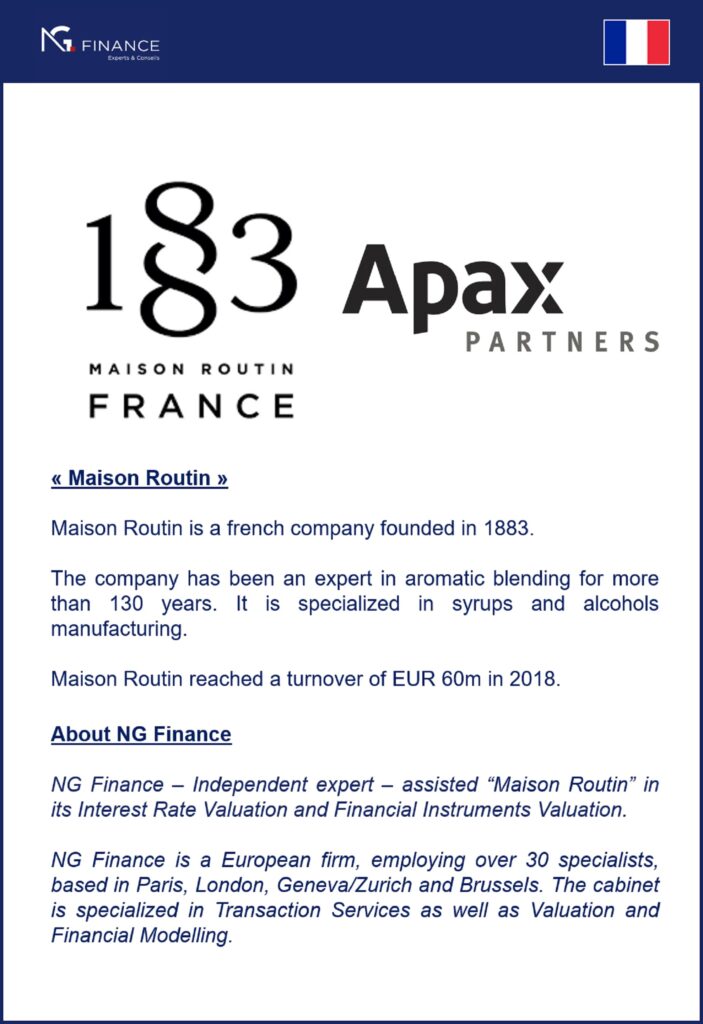 NG Finance a accompagné Maison Routin dans sa justification de taux d ...